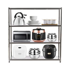 dyrabrest stainless steel shelving adjustable shelf storage unit stainless steel heavy duty shelving for kitchen commercial office garage storage