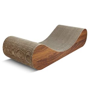 FluffyDream Cat Scratcher Cardboard Lounge Bed, Wood (PTFURNSCRATPADINFMWOODV1)