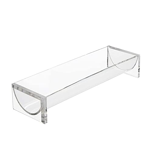 KVMORZE Clear Cracker Serving Tray, Transparent Macaron Display Tray, Rectangular Cracker Holder for Serving Trays, Food Display Cracker Serving Tray Stand for Home, Party, Events, U Shape