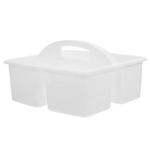 healifty 1pc shower multipurpose vanity, for dorm food use plastic household bathroom basket pantry cabinet caddy desktop kids organizer garden white bins sundries room handles portable