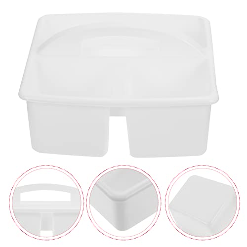 Healifty 1pc Shower Multipurpose Vanity, for Dorm Food Use Plastic Household Bathroom Basket Pantry Cabinet Caddy Desktop Kids Organizer Garden White Bins Sundries Room Handles Portable