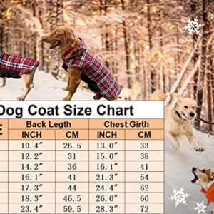 Caslfuca Dog Winter Coat, Winter Dog Extra Warm Coats Dog Fleece Jackets Dog Clothes, Windproof Waterproof Dog Cold Weather Coats for Small Medium Large Dogs and Puppy Apparel