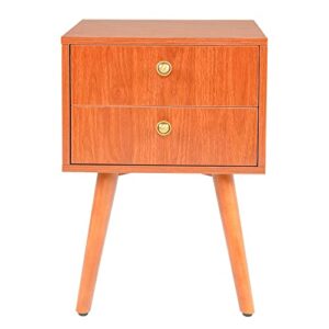 ODIKA Nightstand with Drawer/Bedside Table/End Table/Accent Table/Brown Side Table