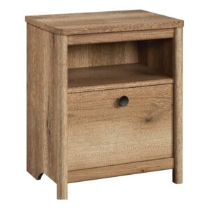 sauder dover edge engineered wood night stand in timber oak finish