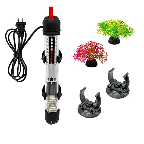 Nobiqfoq Fish Tank Aquarium Heater - Submersible Thermostat Adjustable Temperature Heater for Saltwater & Freshwater 50W