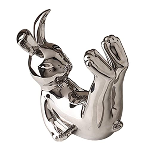 MagiDeal Creative Rabbit Statue Wine Rack, Wine Bottle Holder, Tabletop Bunny Sculpture for Countertop Bar Kitchen Home Decoration Gift, StyleC