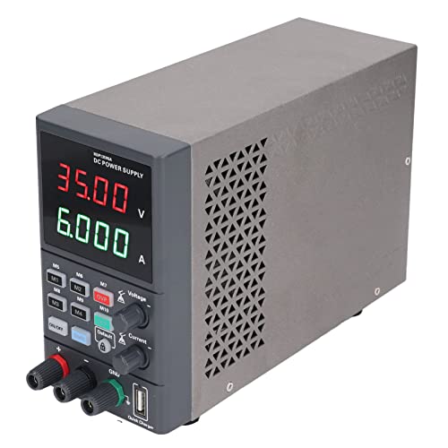 DC Power Supply, USB Fast Charging Digital Display Safe Protection Regulated Power Supply High Accuracy for Charge HDP135V6B US Plug 115V AC