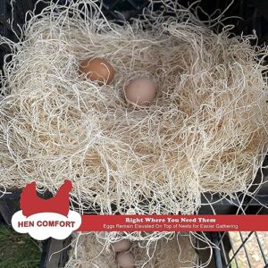 Cackle Hatchery Comfort Nests™ Handcrafted Nest Box Liners from 100% Aspen Excelsior (8 Pack) - Provides Comfort for Hens and Protection for Eggs