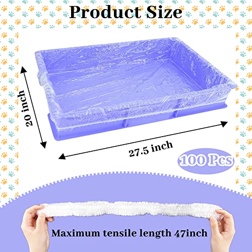 BNOSDM 100 PCS Disposable Rabbit Cage Liner Plastic Guinea Pig Cage Bedding Hamster Litter Pan Bags Universal Toilet Film for Bunny Chinchilla Ferret Hedgehog Small Animals (47")