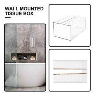 Zerodeko Wall Mount Paper Towel Dispenser Transparent Folded Paper Towel Holder Hand Towel Guest Towel Napkin Holder Box for Bathroom Toilet Kitchen