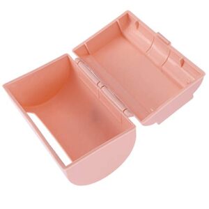 LIZEALUCKY Adhesive Wall Mounted Trash Bags Holder Storage Box Multi-Purpose Garbage Bag Rack for Home Bathroom Kitchen(Pink)