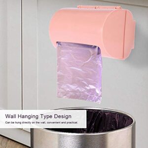 LIZEALUCKY Adhesive Wall Mounted Trash Bags Holder Storage Box Multi-Purpose Garbage Bag Rack for Home Bathroom Kitchen(Pink)