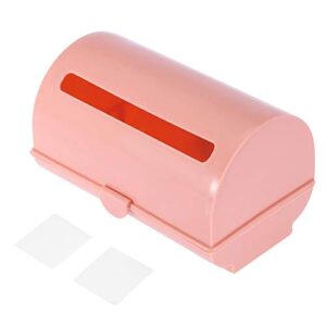 LIZEALUCKY Adhesive Wall Mounted Trash Bags Holder Storage Box Multi-Purpose Garbage Bag Rack for Home Bathroom Kitchen(Pink)