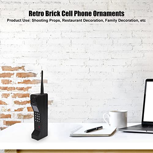 DUSC Old Brick Mobile Phone Model, Iron Retro Brick Cell Phone Ornaments for Photographic Props