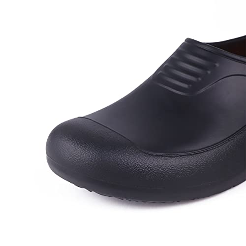 VOKO Work Shoes Women, Clogs for Women Slip Resistant, Chef Non Slip Kitchen Food Service Shoes (Black, Numeric_10)