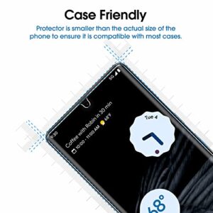 amFilm Elastic Screen Protector for Google Pixel 7 Pro, Pixel 7 Pro 6.7 inch, Google Pixel 7 Pro 5G, Fingerprint ID Compatible, HD Clear, TPU Film Full Coverage, Thermoplastic Polyurethane, 2 Pack