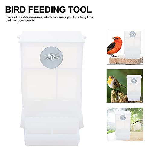 ULTECHNOVO Automatic Bird Feeder, 2Pcs Bird Feeding Container Bird Creative Parrot Feed Box for Small and Medium Parrots and Birds Feeder for Small and Medium Parrots and Birds Feeder for