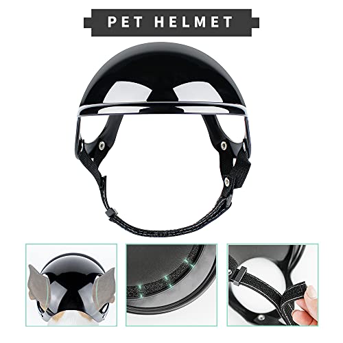 Pet Helmet Dog Motorcycle Helmet Dog Hard Hat Outdoor Sport Pet Cap for Cats, Small, Medium, Large Dogs (Large)