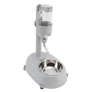 heepdd pet standing water dispenser feeder bowl, 500ml no drip automatic water bottle food feeder for cats dogs