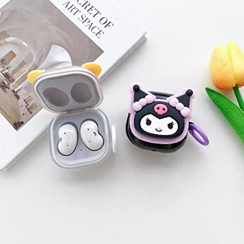 Case for Samsung Galaxy Buds Pro Case/Galaxy Buds 2 Case/Galaxy Buds Live Case, Shockproof Protective Samsung Earbuds Case Cover with Keychain for Women Girls (Cartoon Kawaii)