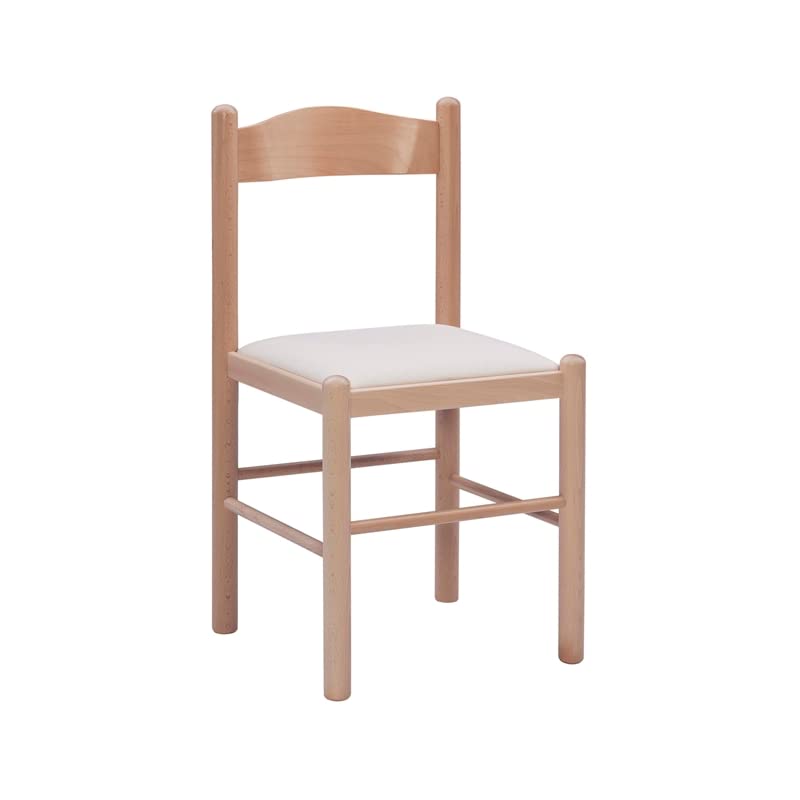 Linon Julian Wood Set of Two Side Dining Chairs in Natural Brown