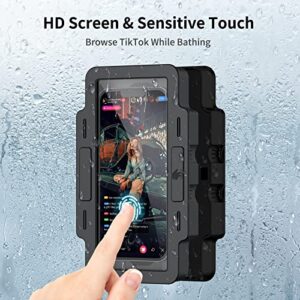 Shower Phone Holder Waterproof 480°Rotation Shower Phone Case Bathroom Wall Mount Phone Holder Adhesive Phone Mount for Shower Wall Mirror Kitchen for iPhone 14 13 12 Pro Max XS XR All 4" - 7" Devices