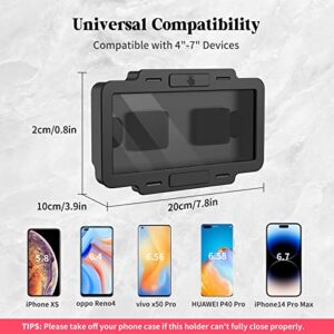 Shower Phone Holder Waterproof 480°Rotation Shower Phone Case Bathroom Wall Mount Phone Holder Adhesive Phone Mount for Shower Wall Mirror Kitchen for iPhone 14 13 12 Pro Max XS XR All 4" - 7" Devices