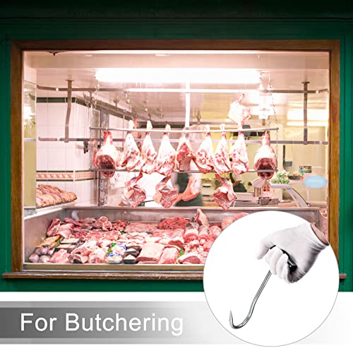 uxcell T-Handle Meat Boning Hook, Galvanized Curved T Hooks for Kitchen Butcher Shop Restaurant 12"(300mm) 3Pcs