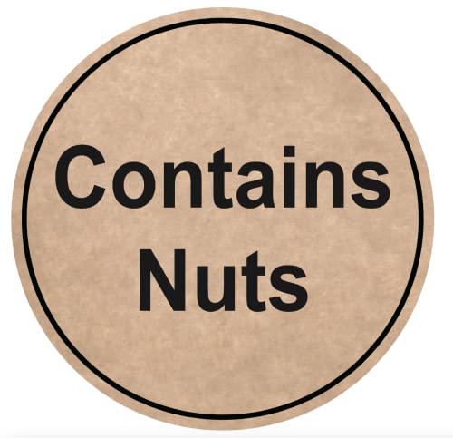 1.5 inch 300PCS Contain Nuts Stickers Waterproof Stickers Without Residue for Food, Kitchen