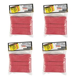 mytee products winch strap heavy duty rubber band - 4 pack (40 pcs)