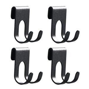 razor holder for shower, 4pcs razor holder shaver hook hanger stand, self adhesive razor hanger hooks, bathroom kitchen organizer for hanging towel(black)