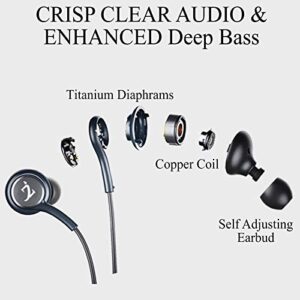 Works By ZamZam PRO Stereo Headphones Compatible with DragonTouch Digital 10.1 FHD Inch with Hands-Free Built-in Microphone Buttons + Crisp Digital Titanium Clear Audio! (3.5mm, 1/8 inch)