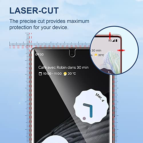 LK 2 Pack for Google Pixel 7 Pro Screen Protector 6.7-inch + 2 Pack Lens Protector with Positioning Tool, Self-Healing TPU Film, Touch Sensitive, HD Ultra-Thin