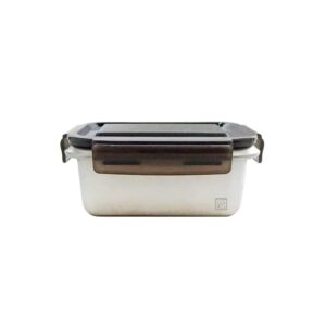 jia inc. stainless steel oven-safe food container 1.4 liter | air-tight clip-on lid