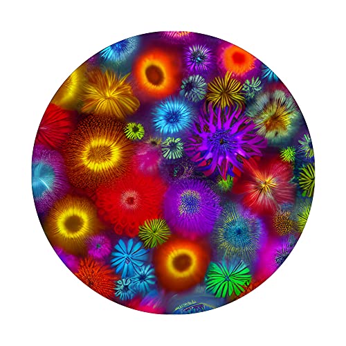 Colorful Magical Flowers and Blossoms PopSockets Swappable PopGrip