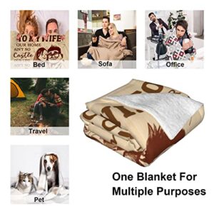 10th Anniversary Tin Gifts Blanket, 10th Anniversary Wedding Gifts, 10 Year Anniversary Wedding Gifts for Him Her Couples, Wife, Parents, 10 Year Happy Anniversary Decorations Blanket 50"X 40"