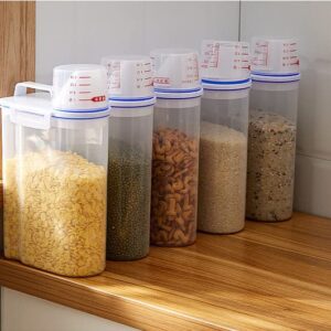 Rice Airtight Storage Container Plastic Rice Storage Bin Cereal Containers Dispenser Kitchen Storage Container with Pour Spout Holds Over 4-5 LBS for Cereal, Flour, Oatmeal