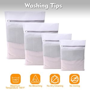 NAOKBOEE 10 Packs Mesh Laundry Bags for Delicates, Washing Machine Wash Bags, for Lingerie, Bra, Socks, Underwear, Baby Clothes, Travel Storage（1 Extra Large, 3 Large, 3 Medium, 3 Small）