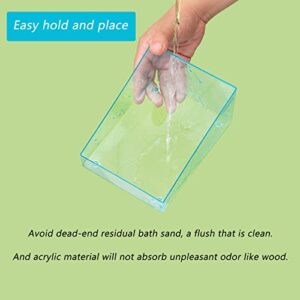 Acsist Hamster Sand Bath Container Acrylic Sand-Bath Box Guinea Pigs Bathroom Shower Toilet Digging Sand Small Animals Bathtub for Gerbil Guinea Pig Hedgehog(Pink)