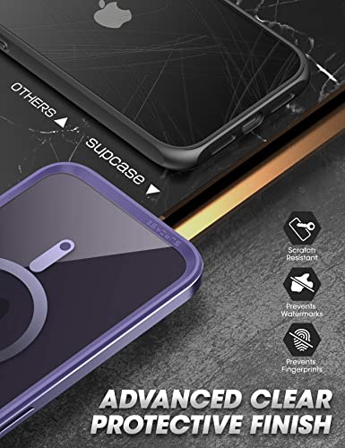 SUPCASE Unicorn Beetle Edge Mag Case for iPhone 14 Pro Max 6.7", Compatible with MagSafe Slim Frame Clear Protective Case with Built-in Screen Protector (Mauve)