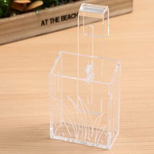 POPETPOP Fish Tank Transparent Decs - Water Planter Hanging Aquatic Holder Fish Tank Aquarium Planting Cup Crystal Glass Aquatic Garden Kit Indoor Sturdy Water Plant Container