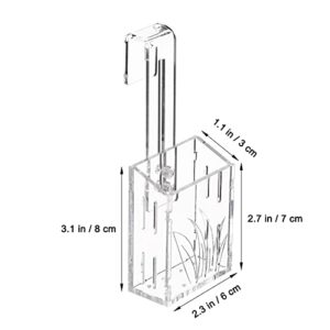 POPETPOP Fish Tank Transparent Decs - Water Planter Hanging Aquatic Holder Fish Tank Aquarium Planting Cup Crystal Glass Aquatic Garden Kit Indoor Sturdy Water Plant Container