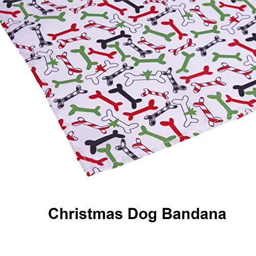 ADOGGYGO 4 Pack Dog Bandana Christmas Dog Scarf Triangle Bibs Kerchief Set Dog Christmas Costume Accessories Decoration for Medium Large Dogs Pets (Large, Christmas)