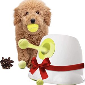 A1PETS Automatic Dog Ball Launcher/Automatic Ball Launcher for Pets/Interactive Puppy Pet Ball Indoor Thrower Machine/Fetch Machine for Small and Medium Size Dogs / 3 Balls Included