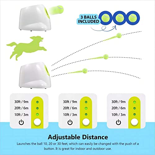 A1PETS Automatic Dog Ball Launcher/Automatic Ball Launcher for Pets/Interactive Puppy Pet Ball Indoor Thrower Machine/Fetch Machine for Small and Medium Size Dogs / 3 Balls Included