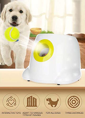 A1PETS Automatic Dog Ball Launcher/Automatic Ball Launcher for Pets/Interactive Puppy Pet Ball Indoor Thrower Machine/Fetch Machine for Small and Medium Size Dogs / 3 Balls Included