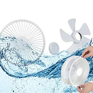 XLSBZ Portable Fan Rechargeable, Stand & Table fan Folding Telescopic & Adjustable Height for Office Home Outdoor Camping with remote (white)