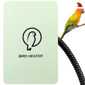 kokopro bird heater for cage - snuggle up bird warmer for exotic pet birds, 10w african grey, parakeets, parrots, (3.7"x5.7")