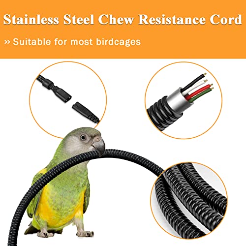 Kokopro Bird Heater for Cage - Snuggle Up Bird Warmer for Exotic Pet Birds, 10W African Grey, Parakeets, Parrots, (3.7"x5.7")