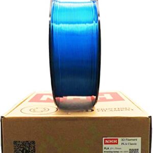 NHH PLA Classic Filament 1.75mm, 3D Printer Consumables, PLA Classic 1kg/Spool (Silky Azure Blue）